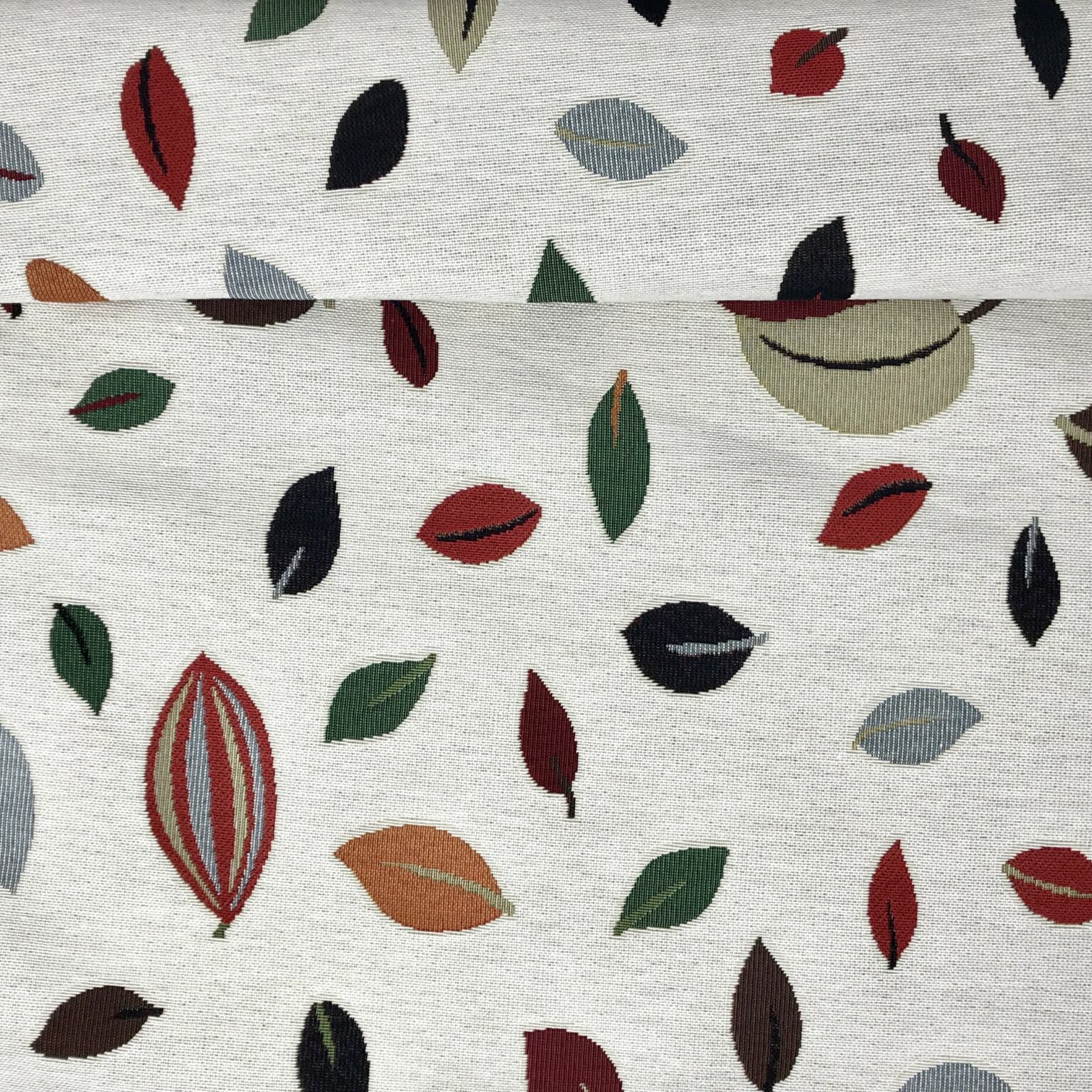 Gobelin Stoff Meterware mit Laub Blätter-Motiv, für Polster, Tischdecke ...